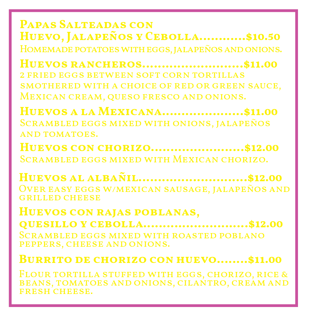 Menu – MAMA PUEBLA